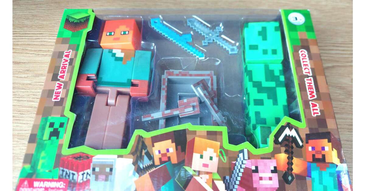 Minecraft játék figurák, szétszedhetőek, összerakhatóak 7 számú csomag ...
