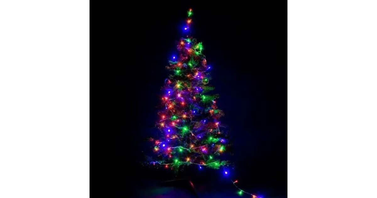 140 LED-es Karácsonyfa füzér 10m, Színes | Pepita.hu