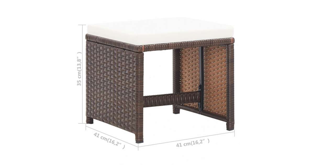 vidaXL 2 db barna polyrattan kerti ülőke párnával | Pepita.hu